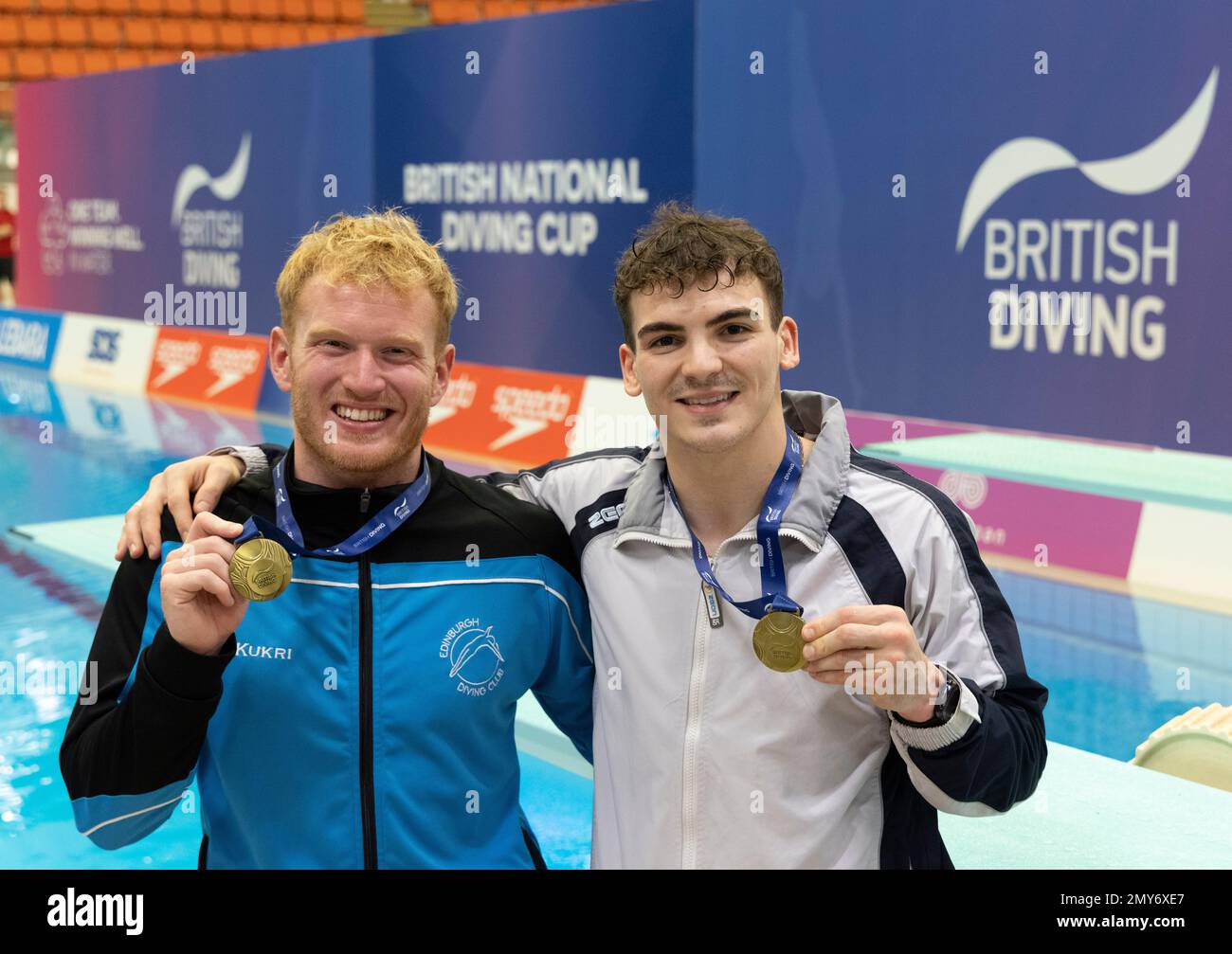 James Heatley (left), and Ross Haslam, winners of the Mens 3m Syncro ...