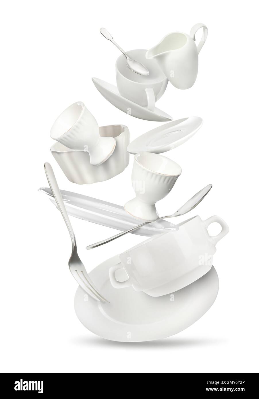 Kitchenware on table in Cut Out Stock Images & Pictures - Alamy