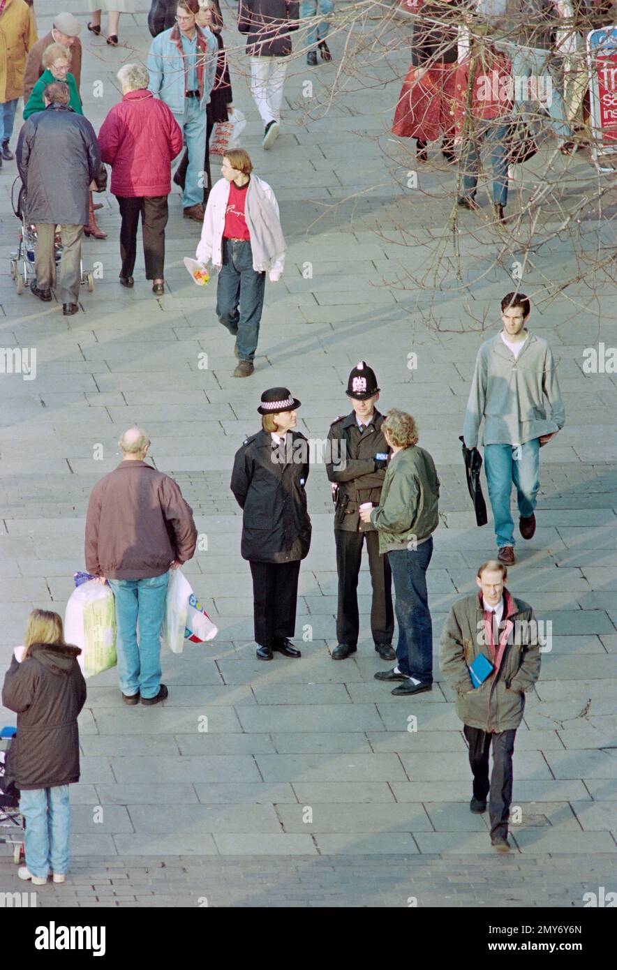Two police officers of Hampshire Constabulary are on patrol in Above ...