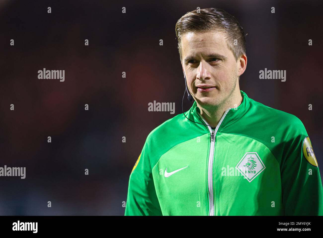 VOLENDAM, NETHERLANDS - FEBRUARY 4: Assistant Referee Joris Westhof ...
