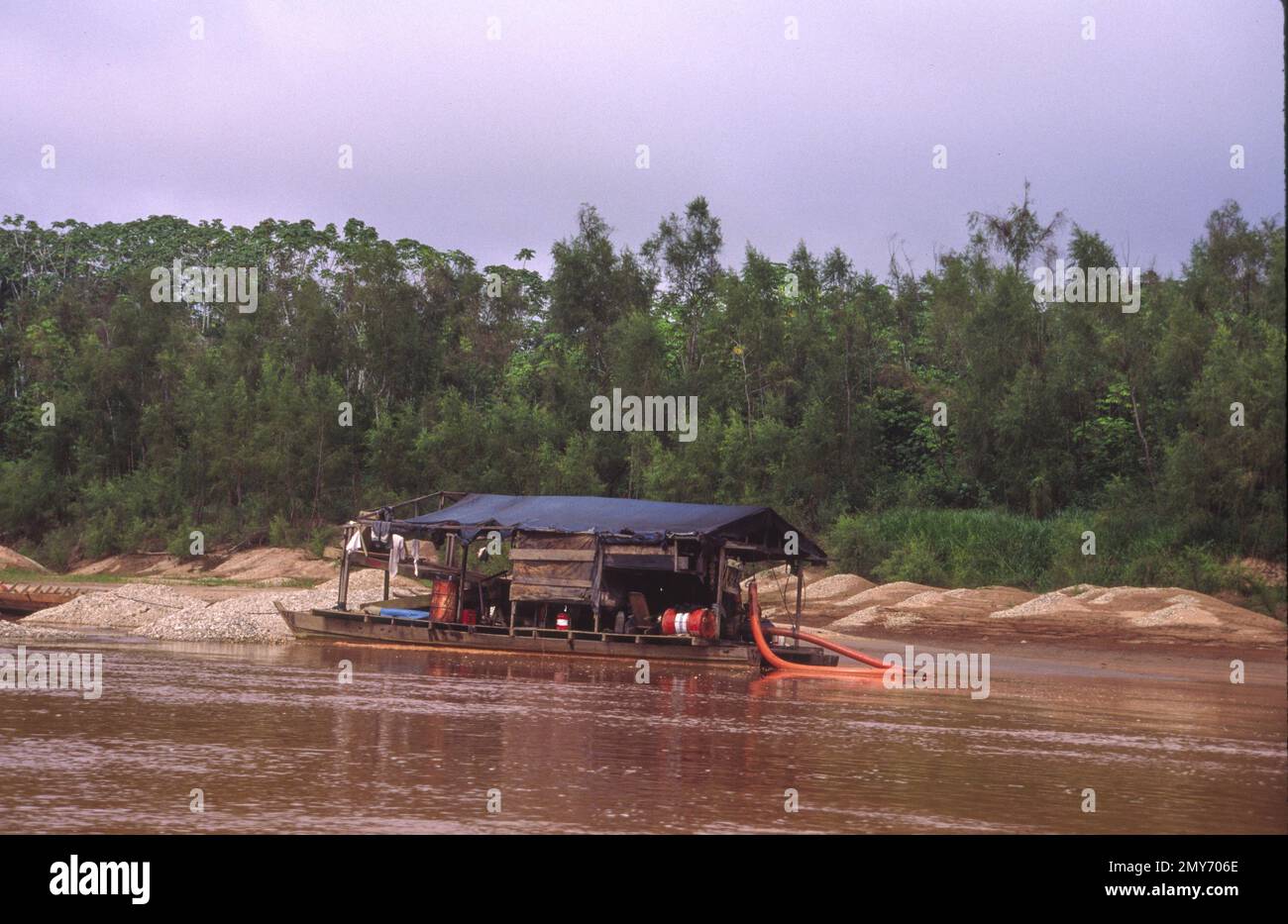 The Tambopata River in the Amazon Basin of Peru is a major tributary of ...