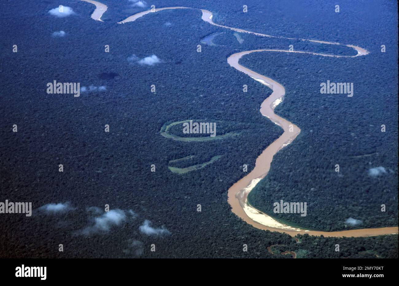 The Tambopata River in the Amazon Basin of Peru is a major tributary of ...