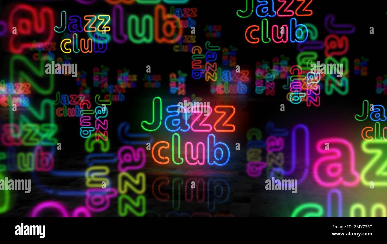 Jazz Club neon symbol. Nightlife music nightclub and bar light color ...