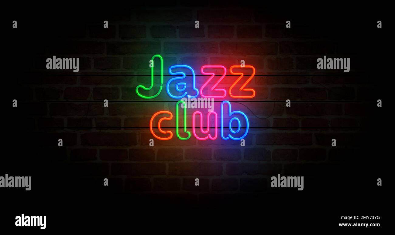 Jazz Club neon symbol. Nightlife music nightclub and bar light color ...