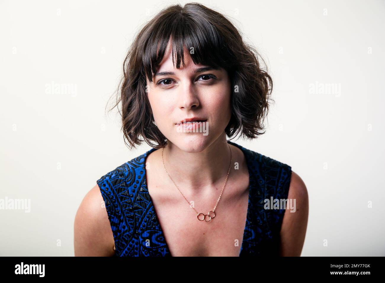 Alexandra Socha, a cast member in the Amazon series "Red Oaks," poses ...
