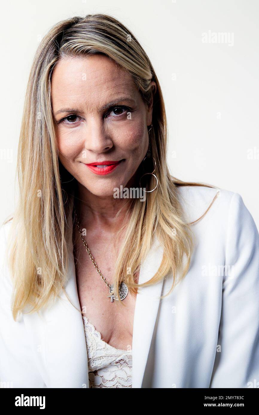 Maria Bello, a cast member in the Amazon series "Goliath," poses for a ...
