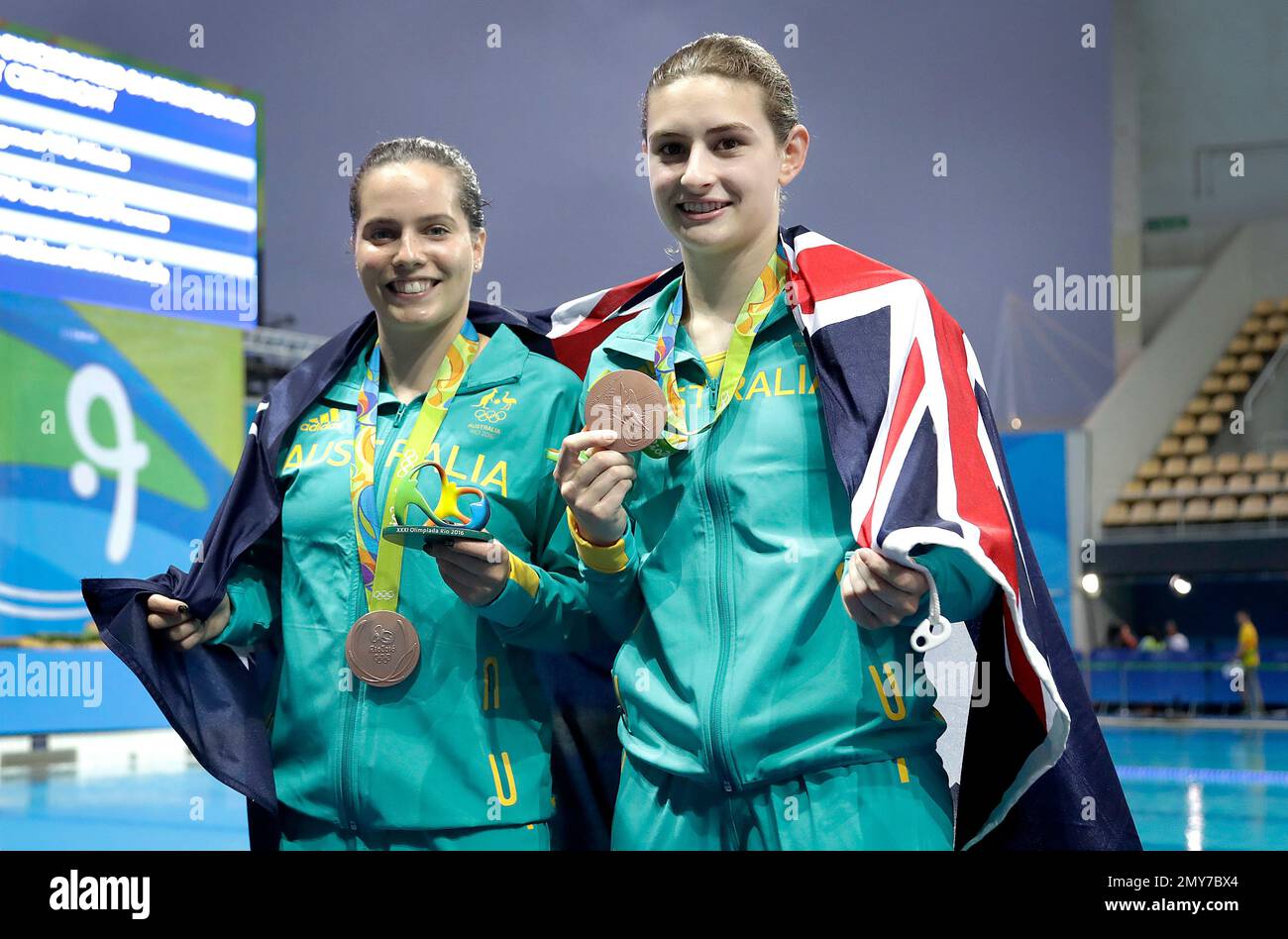 Bronze medalists from Australia, Maddison Keeney and Anabelle Smith ...