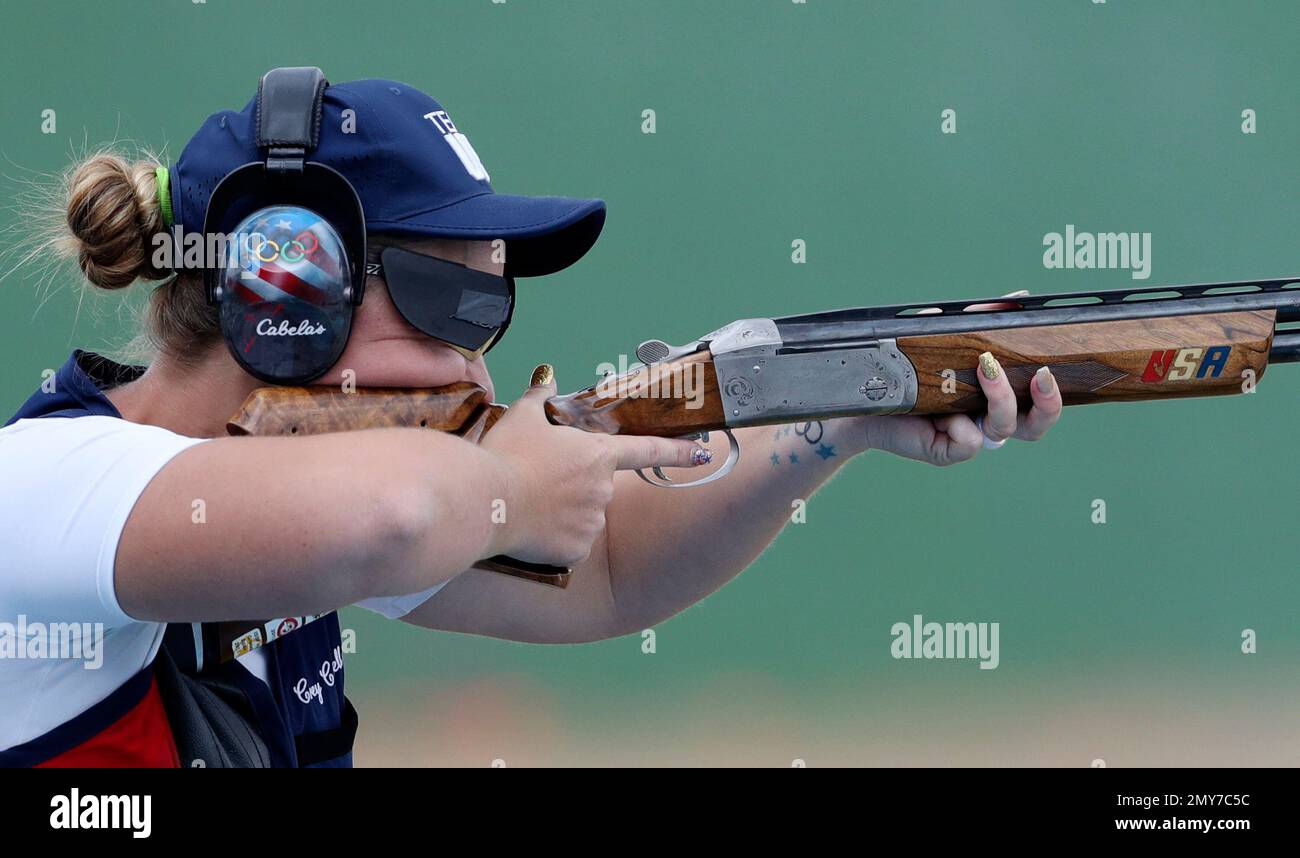 Corey Cogdell of the United States competes during the bronze medal ...