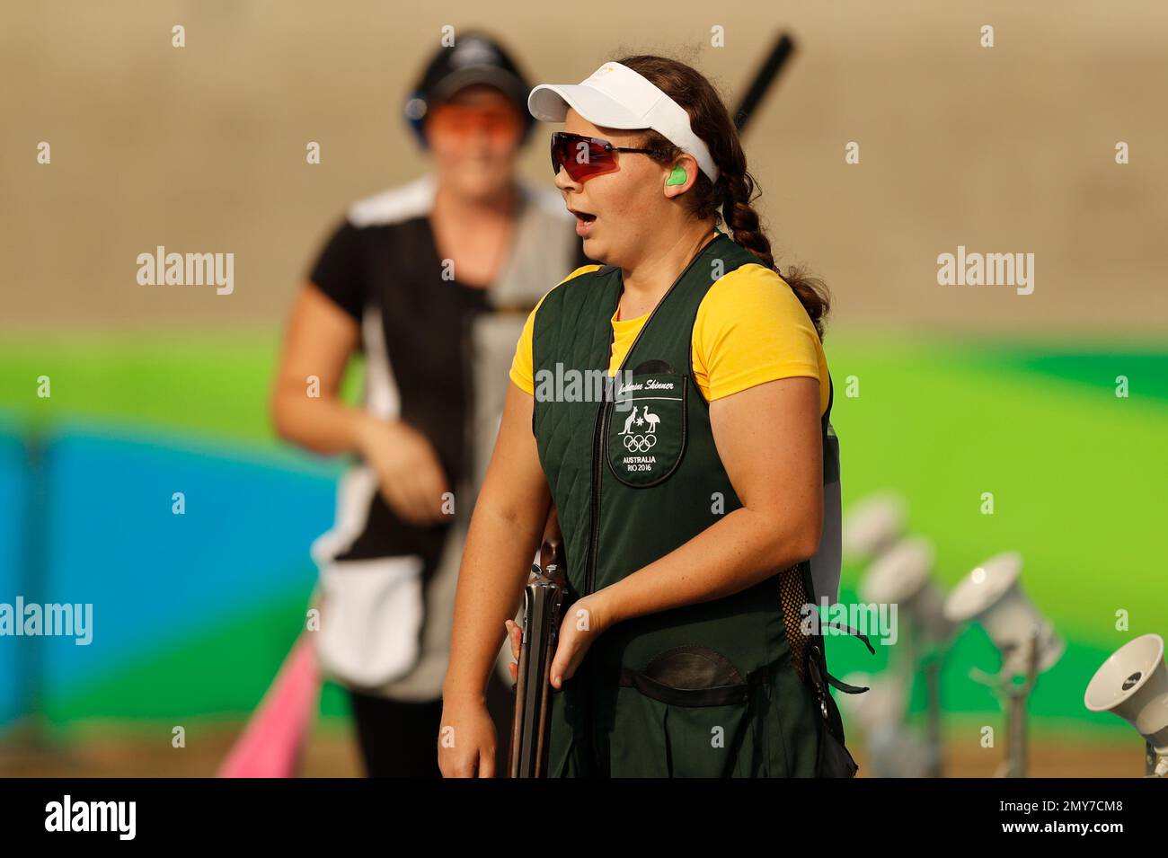 Catherine Skinner of Australia celebrates winning a shootout to secure ...