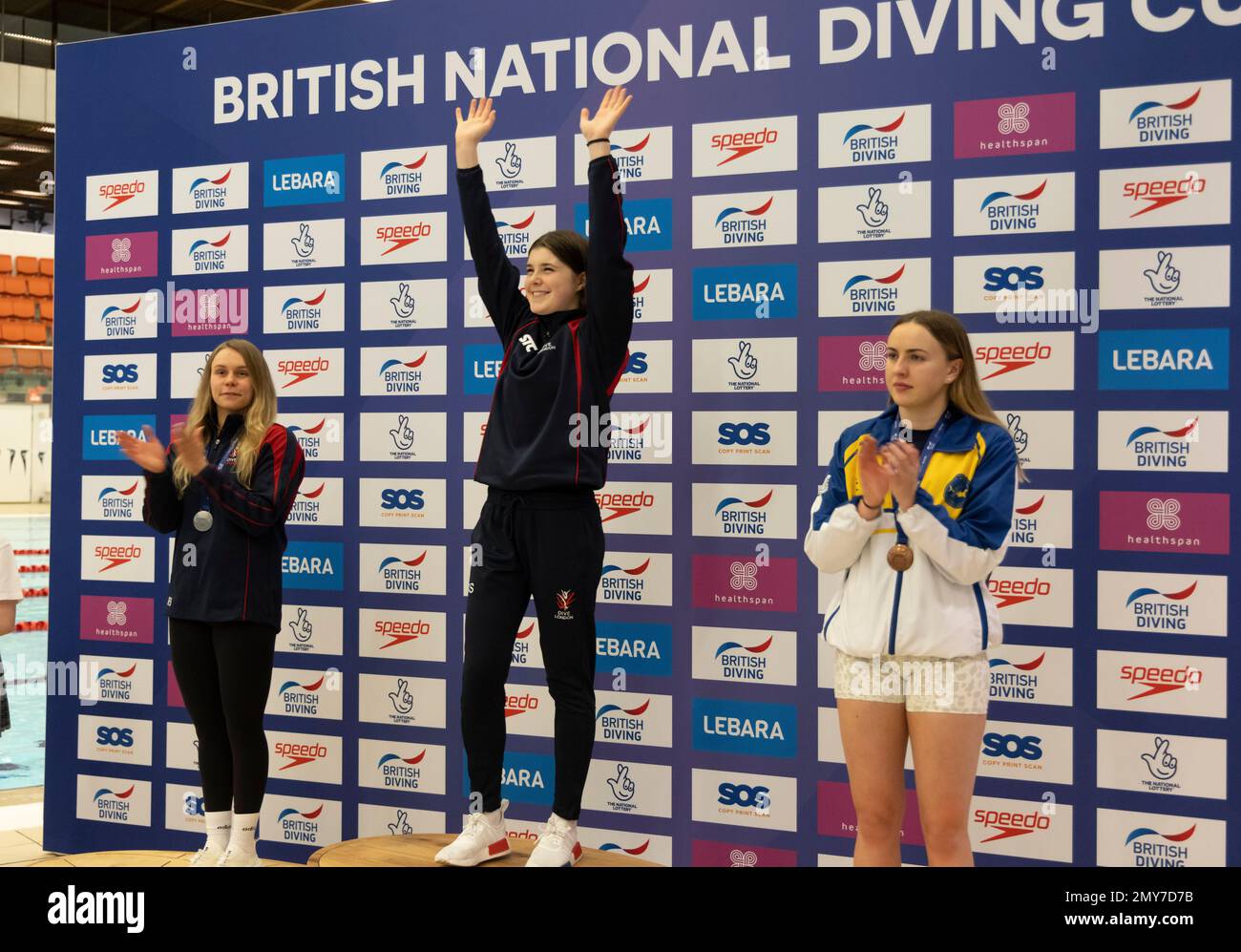 Andrea Spendolini Sirieix (centre), winner of the gold medal with Robyn ...