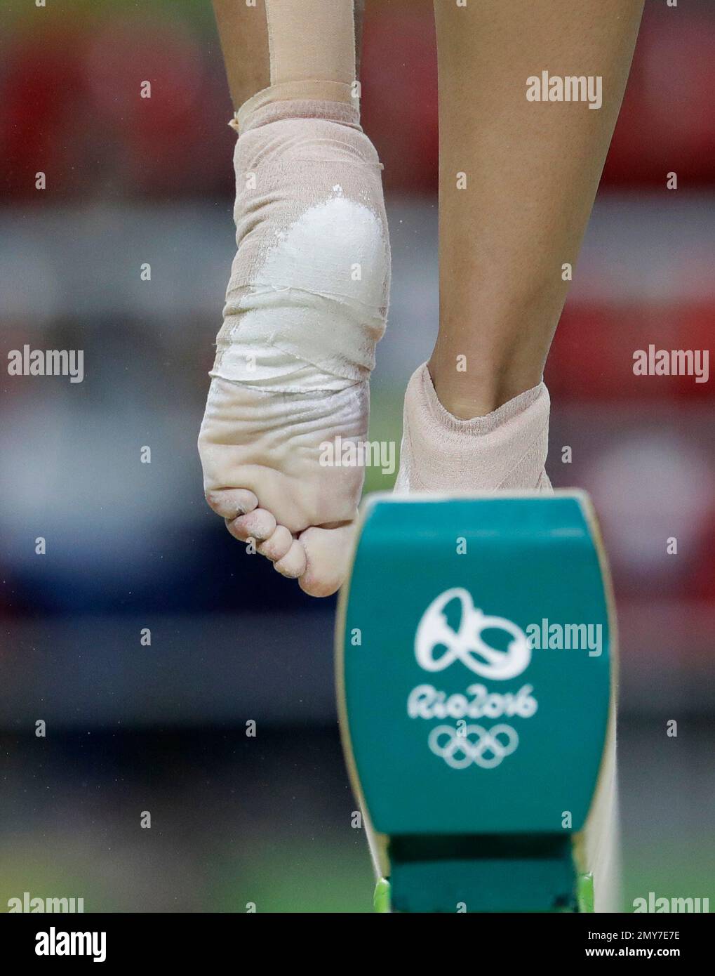 Britain's Elissa Downie performs on the balance beam during the ...