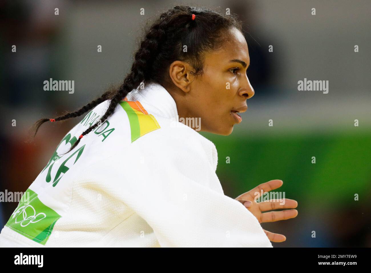 Brazil's Erika Miranda competes against China's Ma Yingnan during the ...