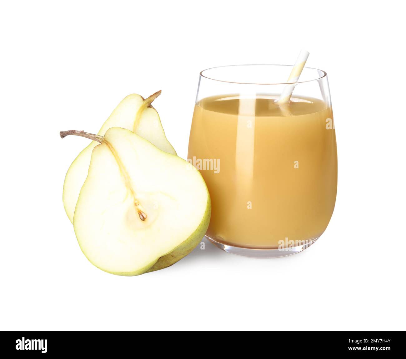 Tasty pear and fruit isolated on white Stock Photo - Alamy