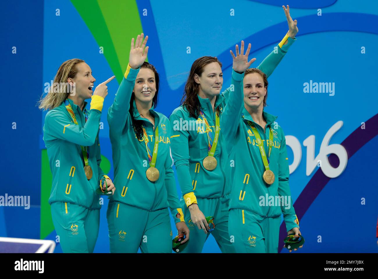 Australia's Emma McKeon, Brittany Elmslie, Cate Campbell and Bronte ...