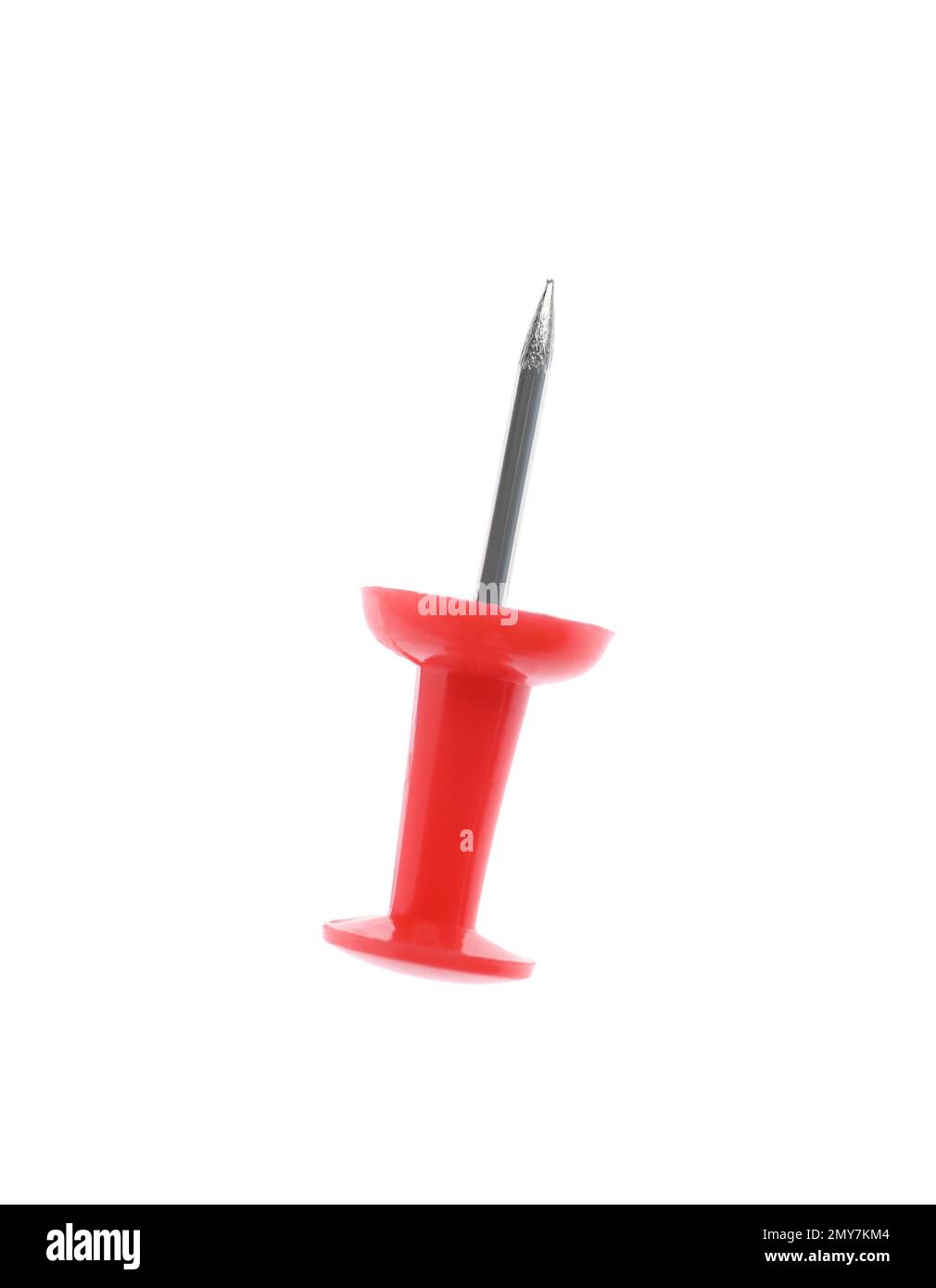 Colorful drawing pin isolated on white. School stationery Stock Photo ...