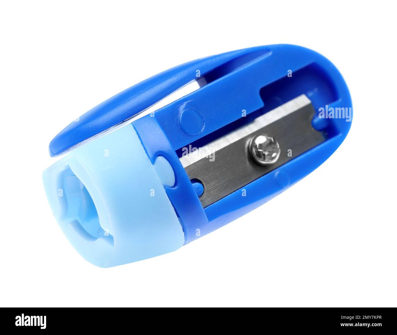 Modern pencil sharpener isolated on white. School stationery Stock ...