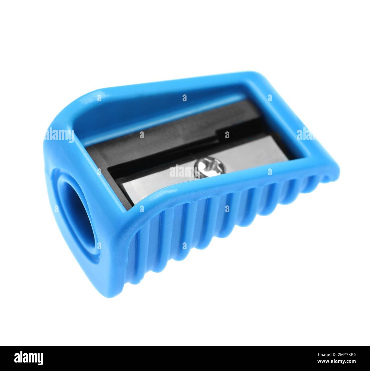 Modern pencil sharpener isolated on white. School stationery Stock ...