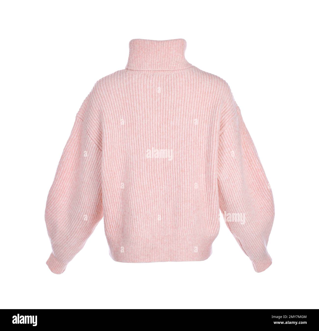 Pink sweater on white Cut Out Stock Images & Pictures - Alamy