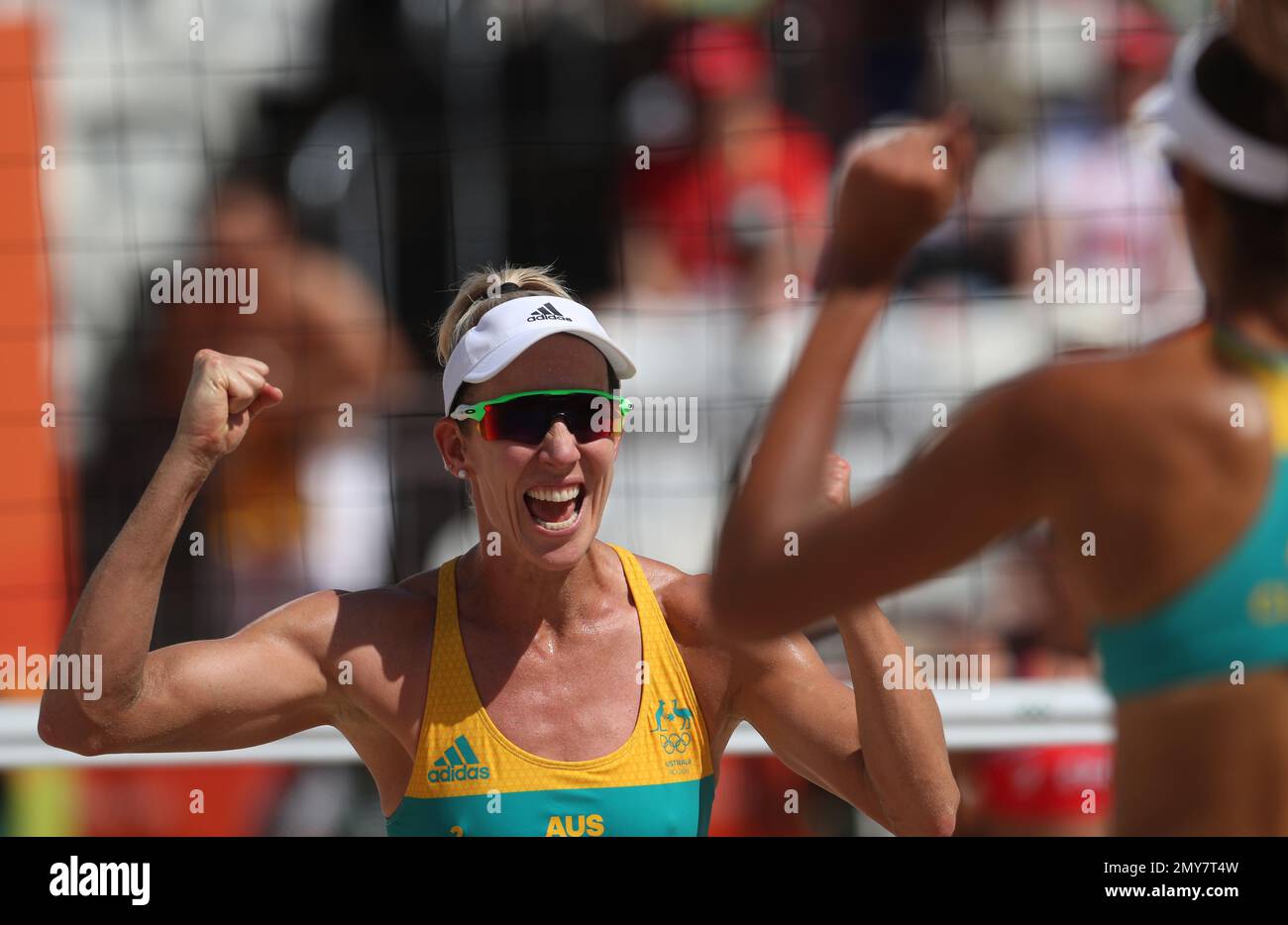 Australia's Taliqua Clancy, right, and her teammate Louise Bawden, left ...