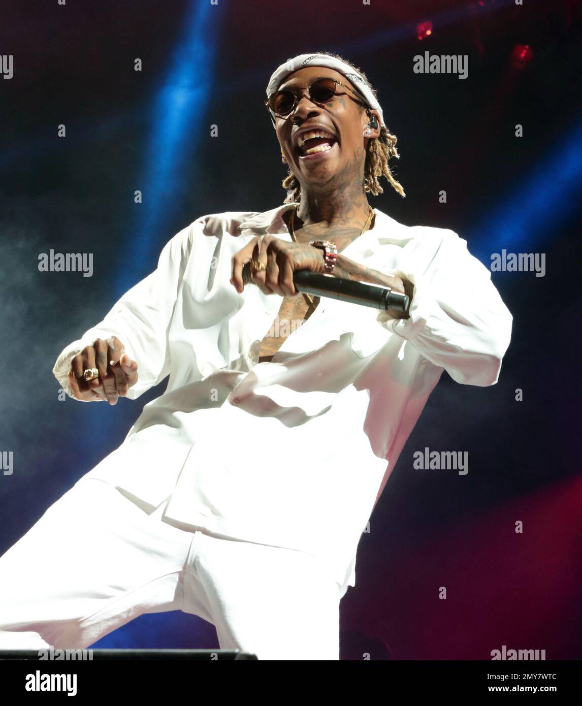 Wiz Khalifa performs in concert during his “The High Road Tour” at the ...