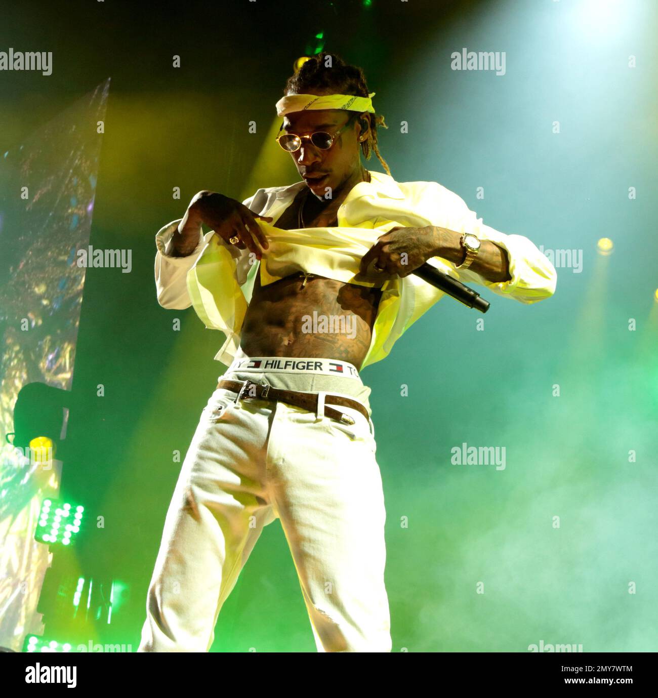 Wiz Khalifa performs in concert during his “The High Road Tour” at the ...