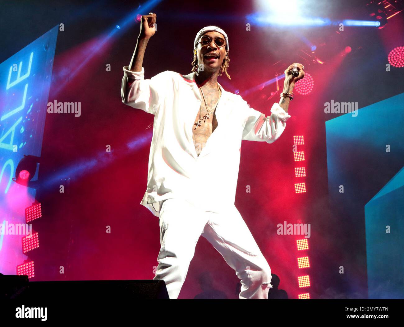 Wiz Khalifa performs in concert during his “The High Road Tour” at the ...