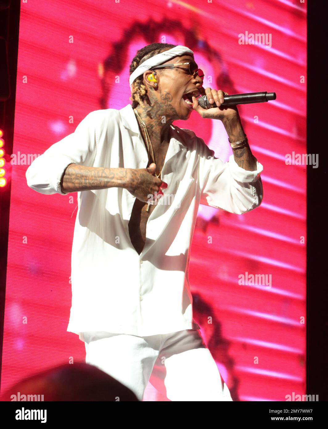 Wiz Khalifa performs in concert during his “The High Road Tour” at the ...
