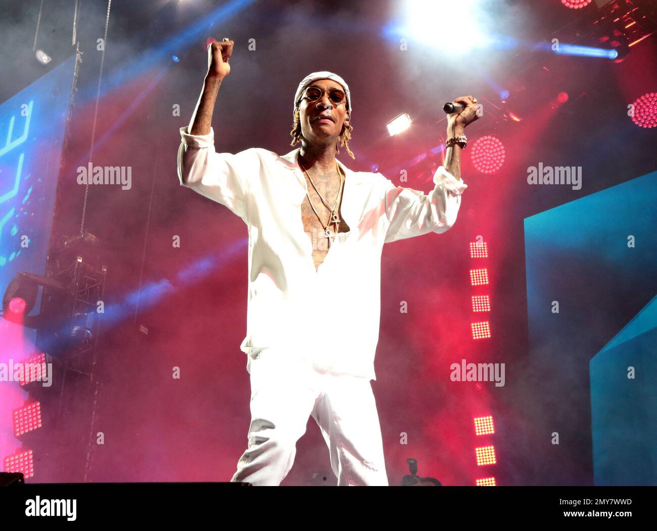 Wiz Khalifa performs in concert during his “The High Road Tour” at the ...
