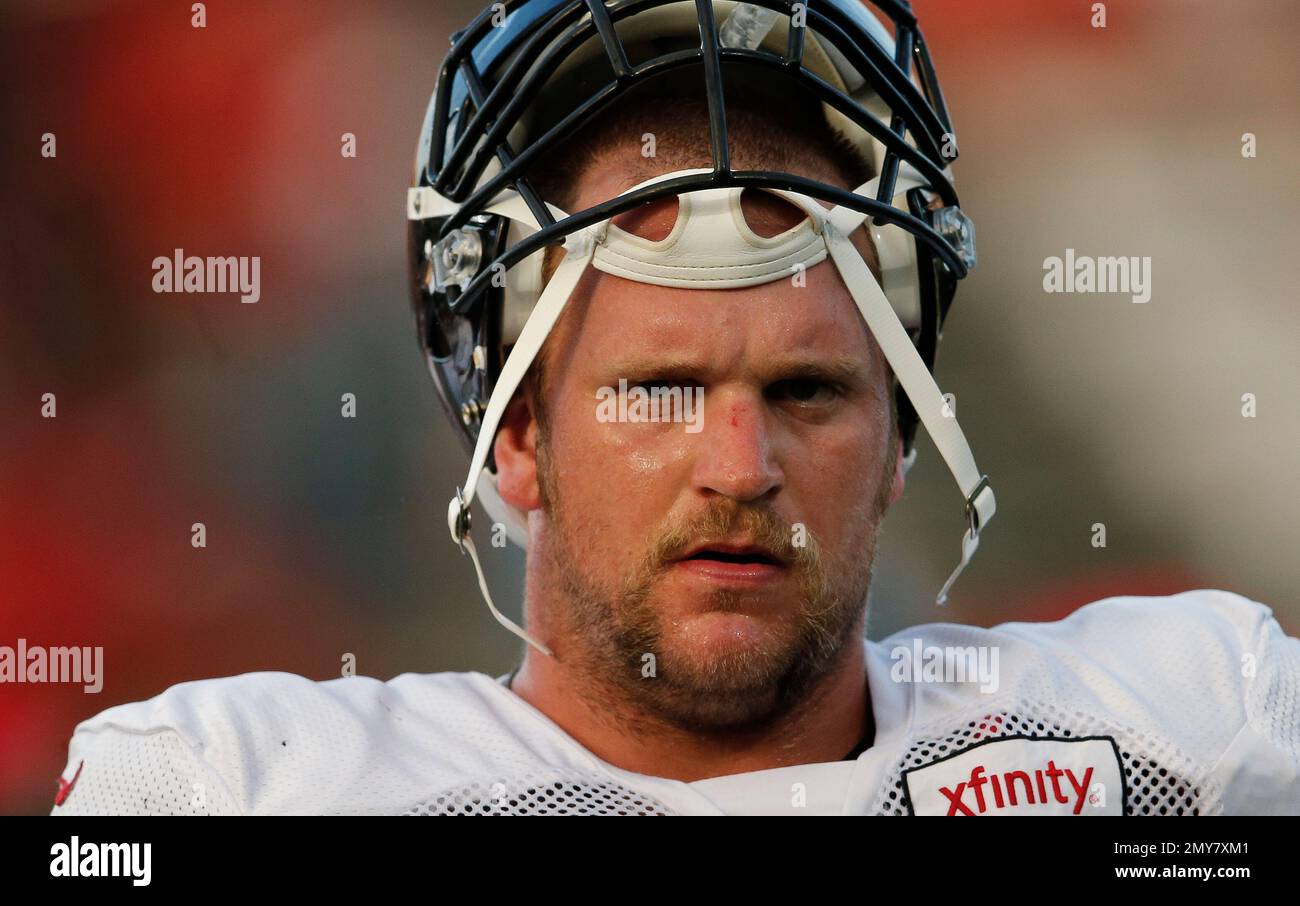 Atlanta Falcons tackle Ryan Schraeder (73) is shown during their annual ...