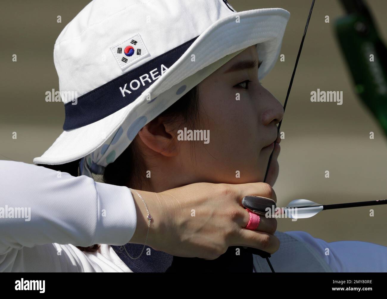 South Korea's Ki Bo-bae, aims for the target during an individual ...