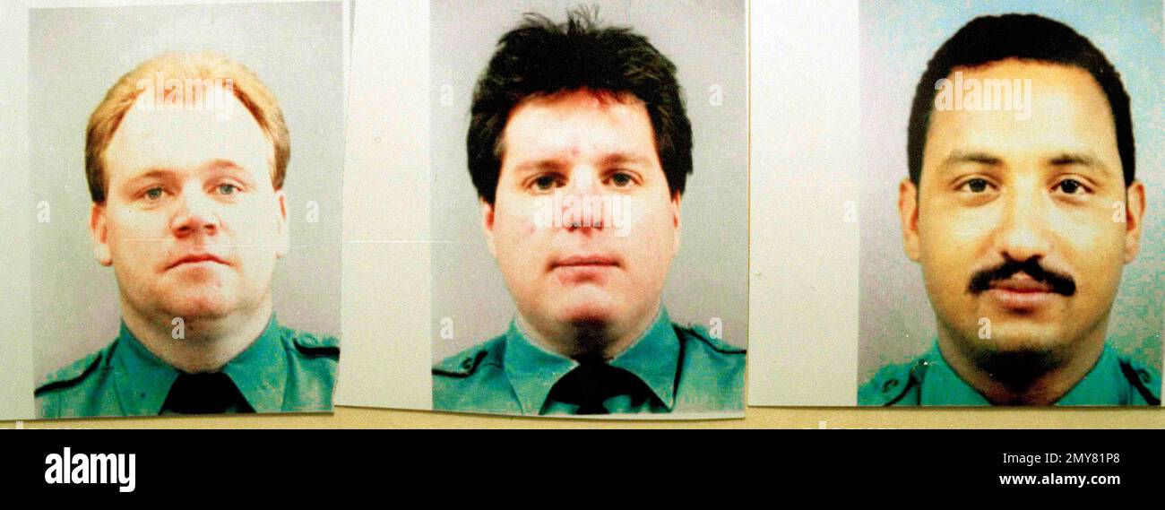New York City Police officers, from left: Michael Walsh, Ruben Garza ...