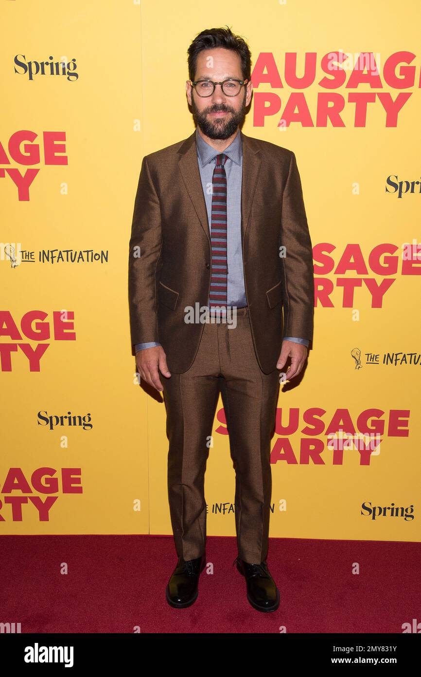 Paul Rudd attends a screening of the animated film "Sausage Party" at ...