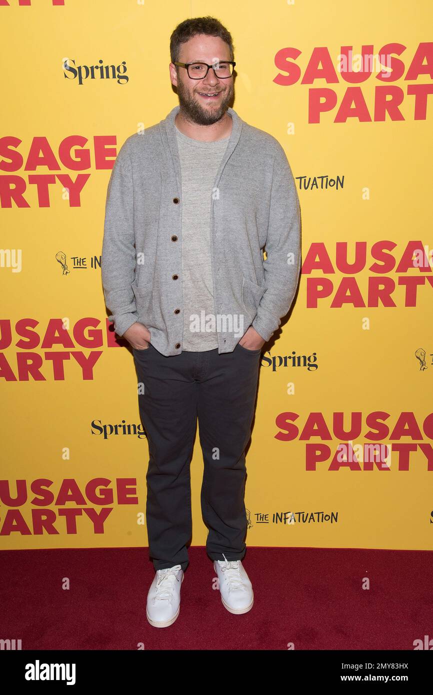 Seth Rogen attends a screening of the animated film "Sausage Party" at ...
