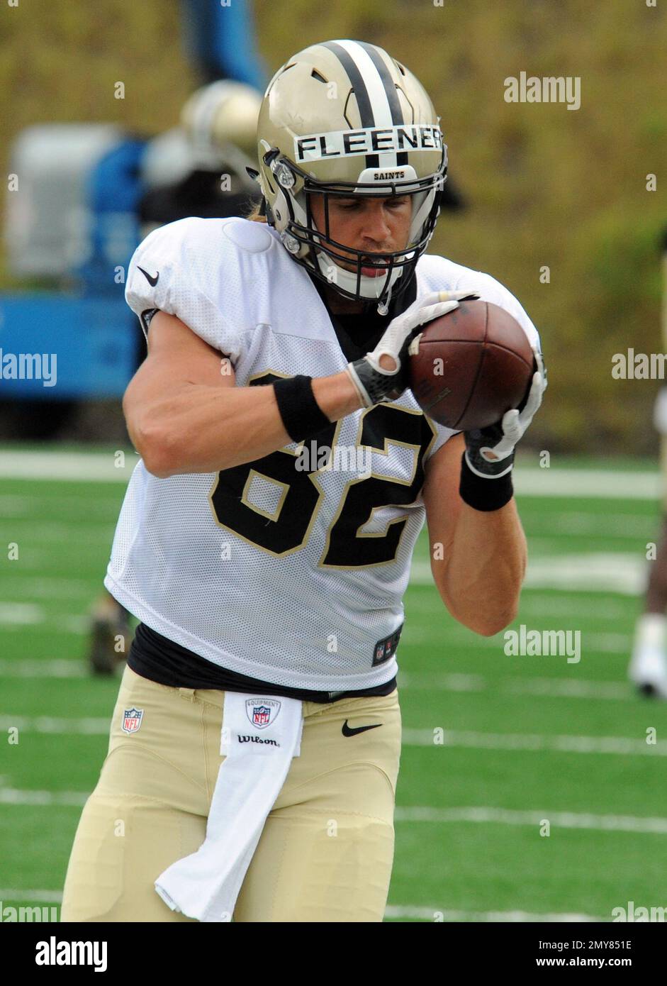 New Orleans Saints tight end Coby Fleener (82) catches a pass during ...