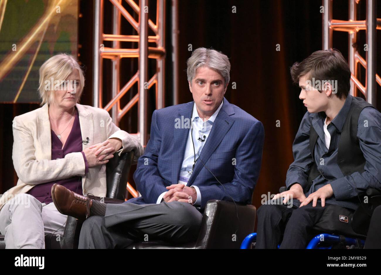 Director Christine Gernon, from left, writer/producer Scott Silveri and ...