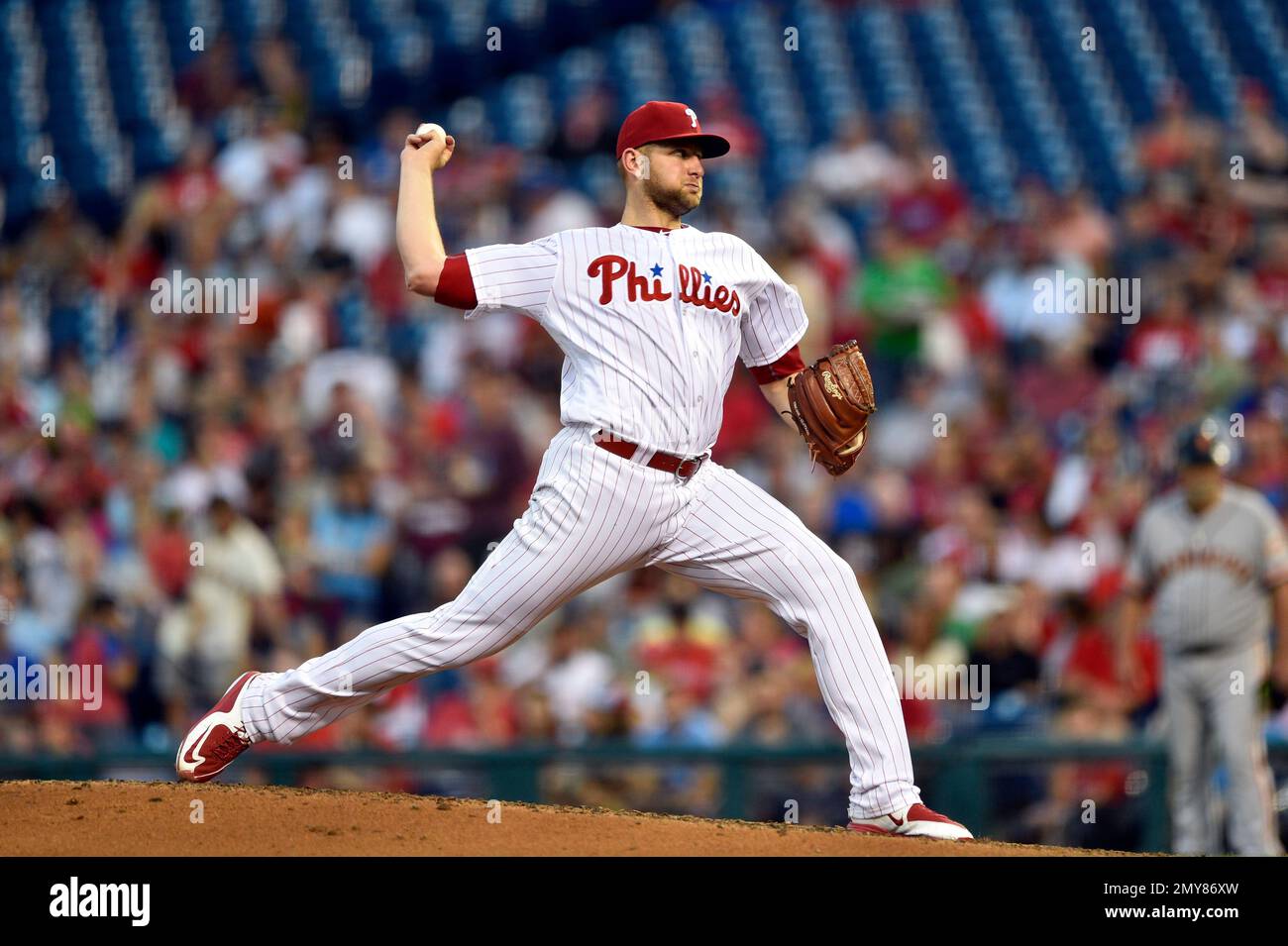 Philadelphia Phillies starting pitcher Phil Klein in action during a ...