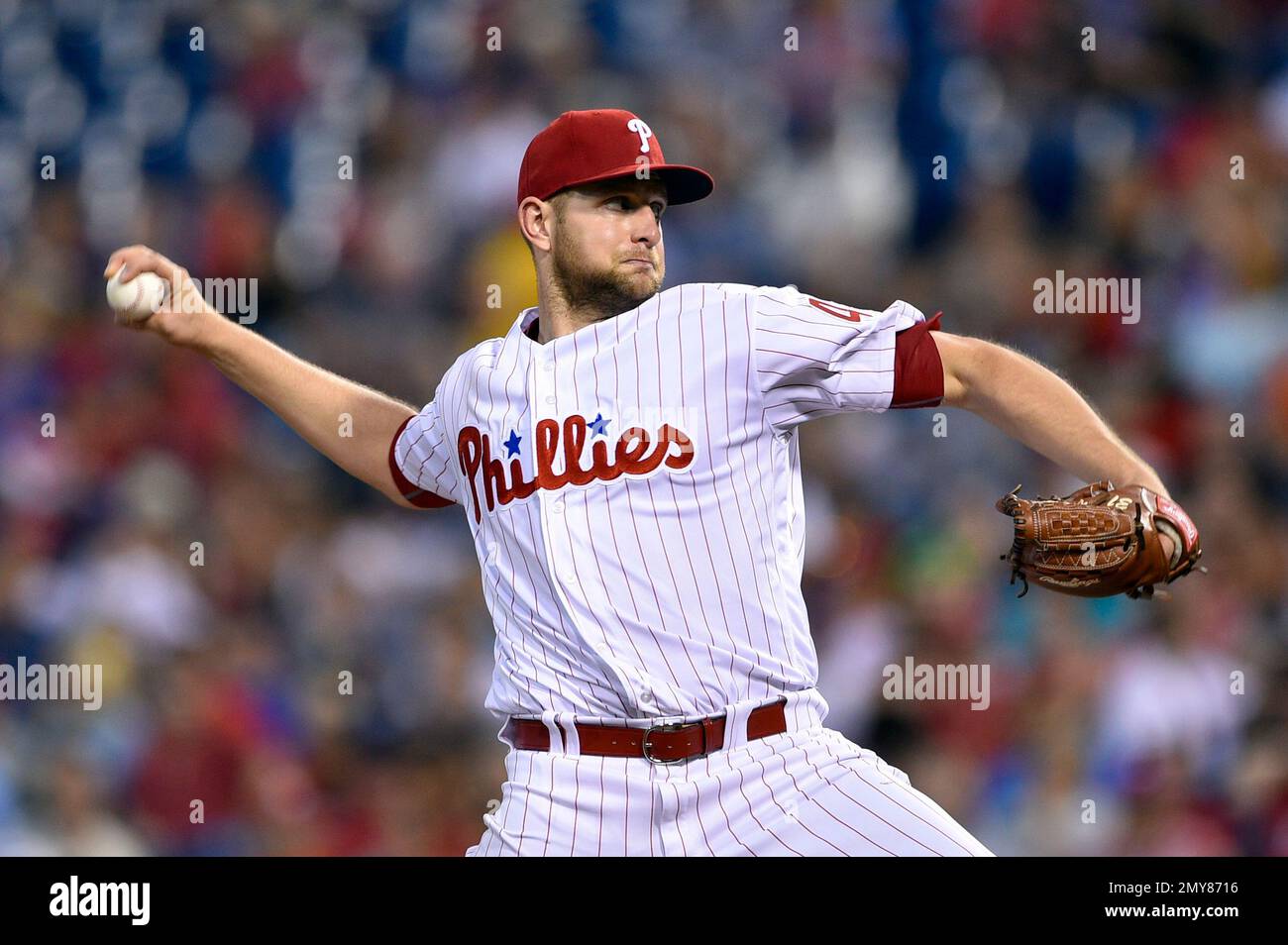 Philadelphia Phillies starting pitcher Phil Klein in action during a ...