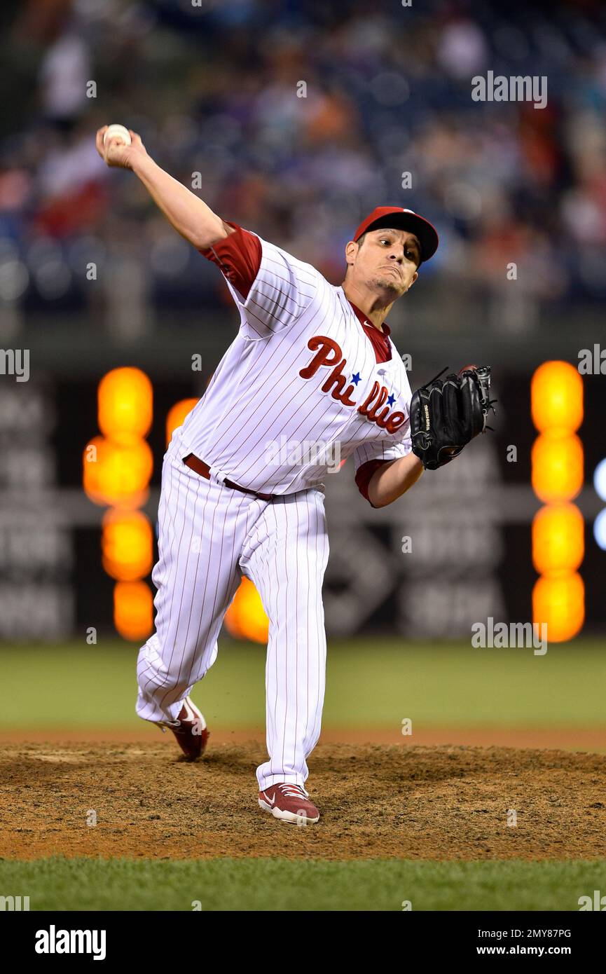 Philadelphia Phillies' David Hernandez in action during a baseball game ...