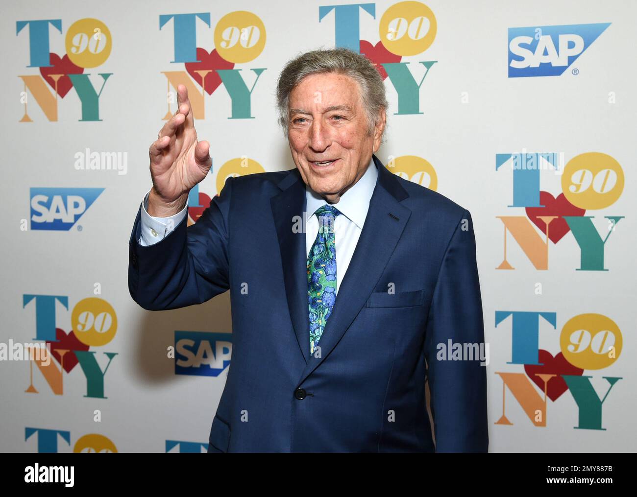Singer Tony Bennett arrives for his 90th birthday celebration at the ...