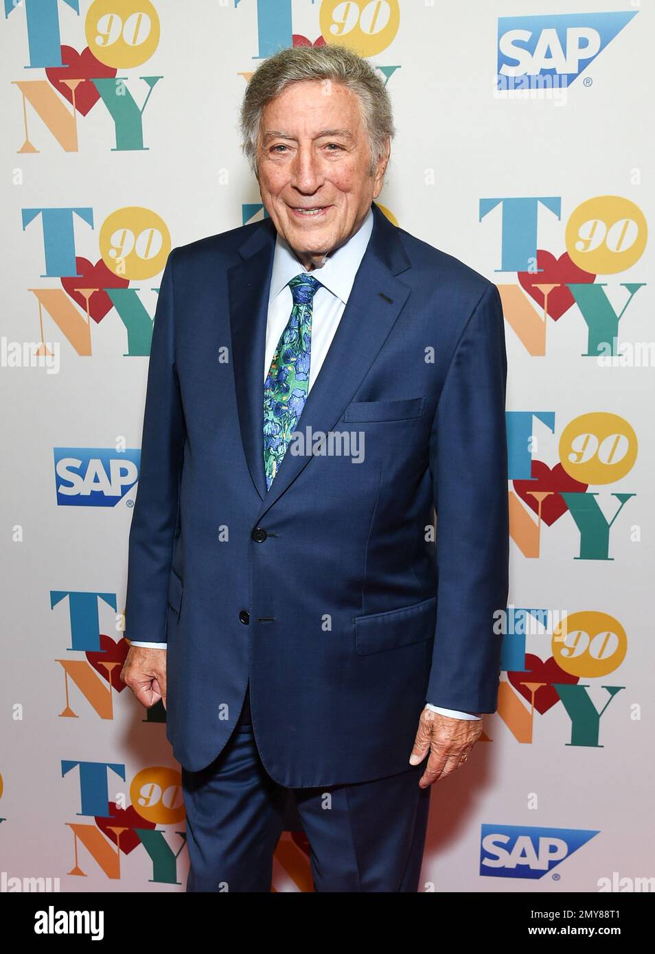 Singer Tony Bennett arrives for his 90th birthday celebration at the ...