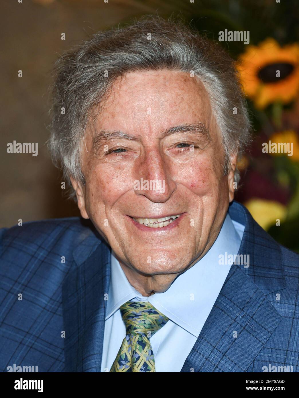Singer Tony Bennett attends the lighting the Empire State Building in ...