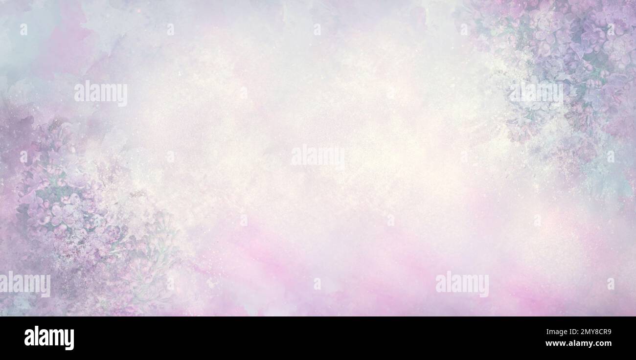 Pastel background, purple flowers Stock Photo - Alamy