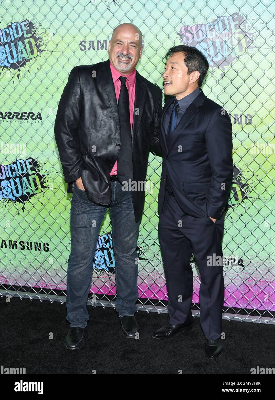 Writer and DC Comics co-publishers Dan DiDio, left, and Jim Lee attend ...