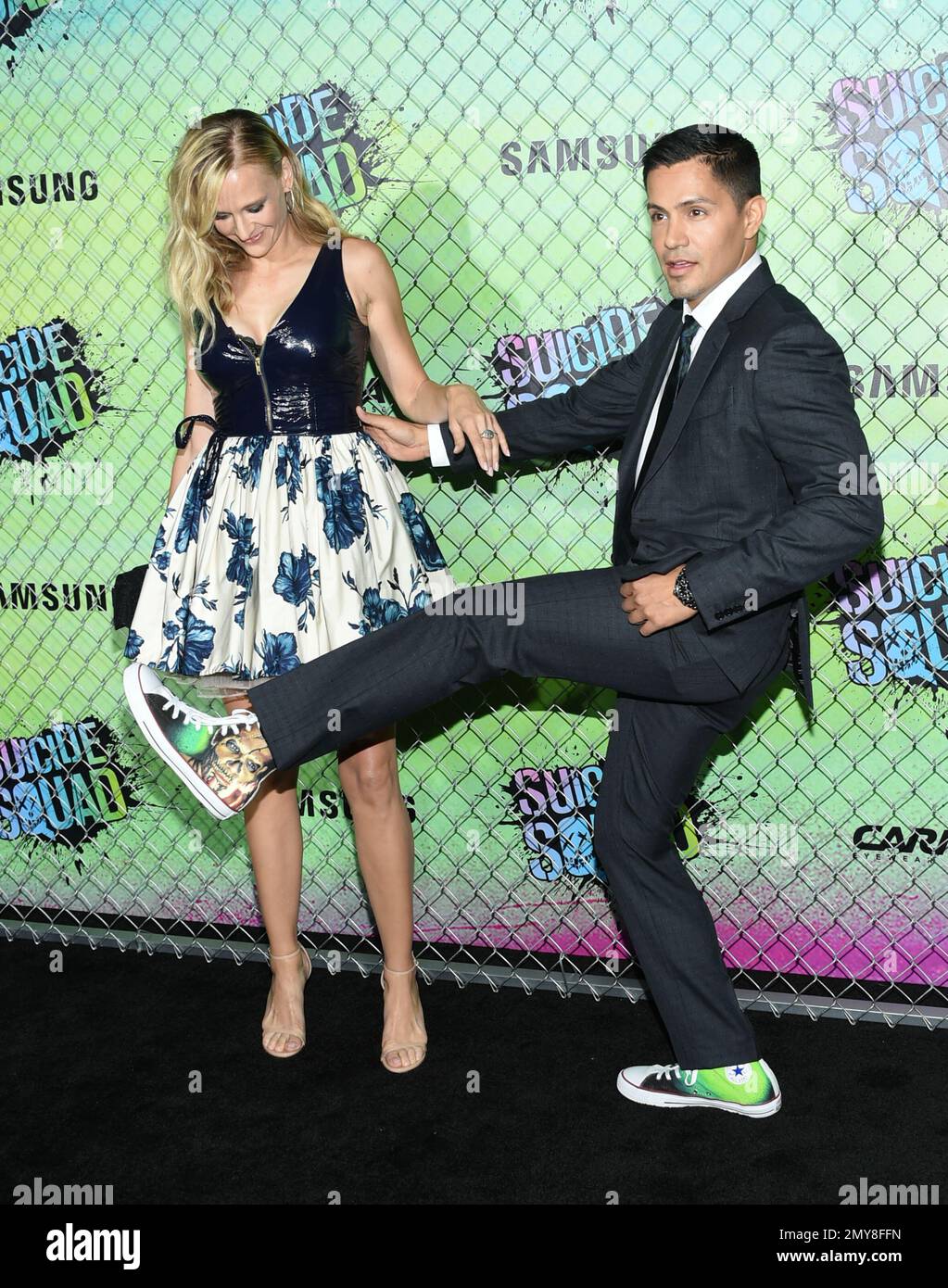 Actor Jay Hernandez and girlfriend Daniella Deutscher attend the world ...