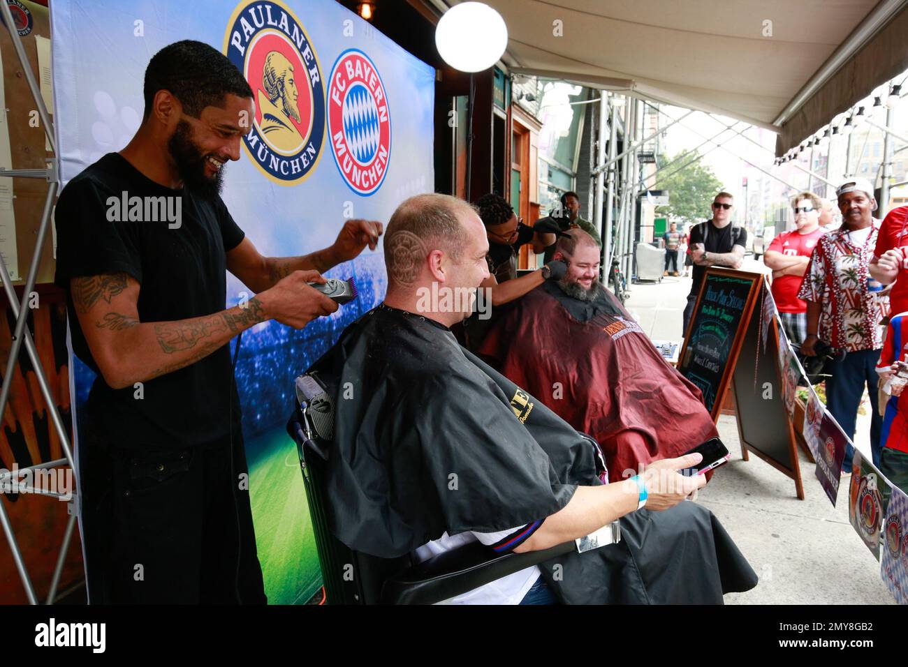 IMAGE DISTRIBUTED FOR PAULANER HP USA - Bayern Munich fans shave their ...