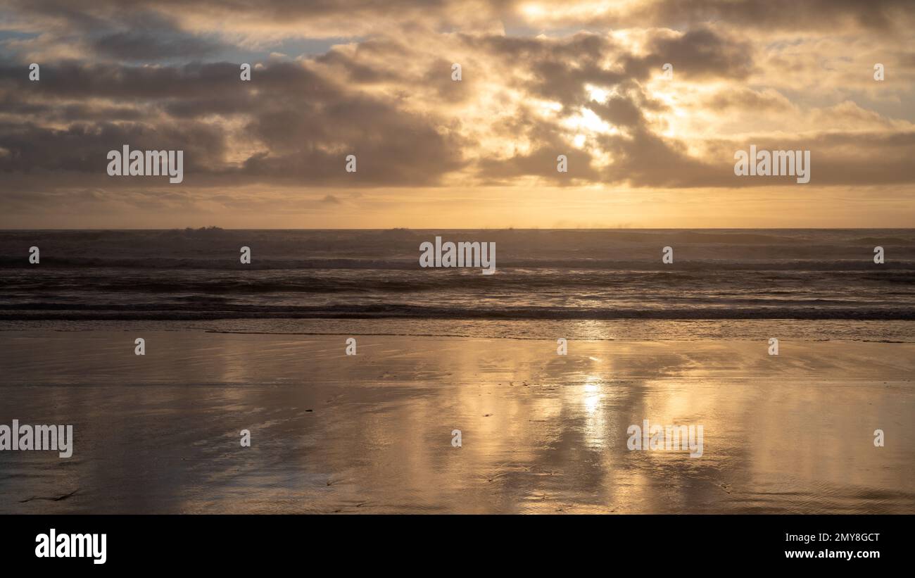Sunset beach landscape Stock Photo - Alamy
