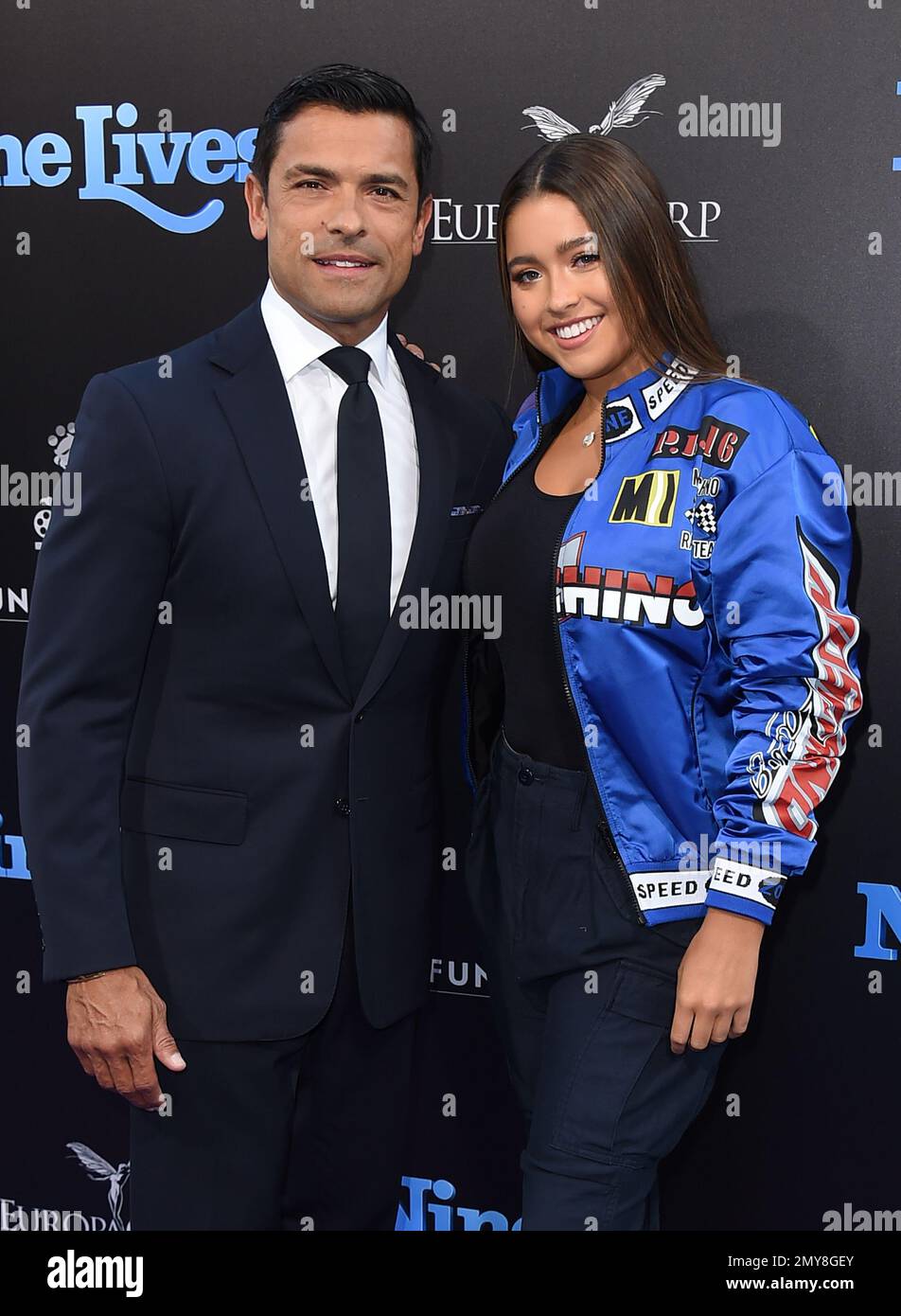 Mark Consuelos and Lola Grace Consuelos arrive at the LA premiere of ...