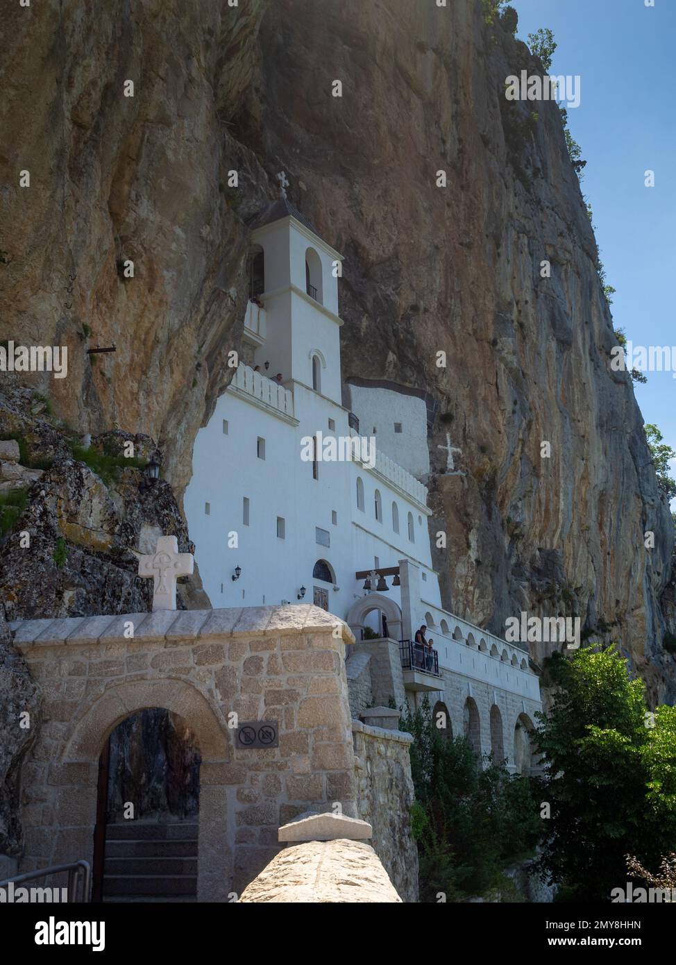 Entrance to the upper church of the Ostrog Monastery Stock Photo - Alamy