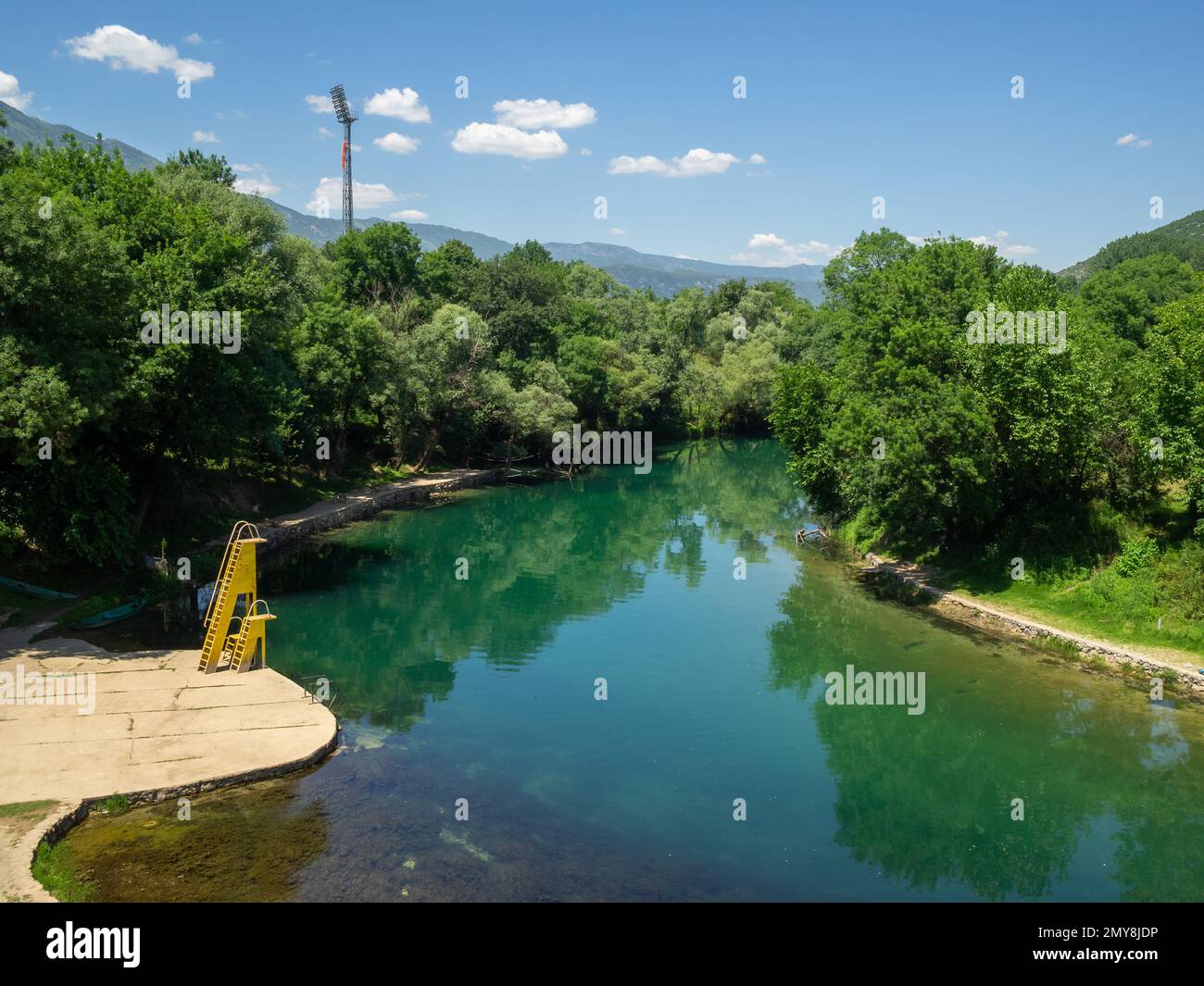 Zeta River beach in Danilovgrad Stock Photo - Alamy