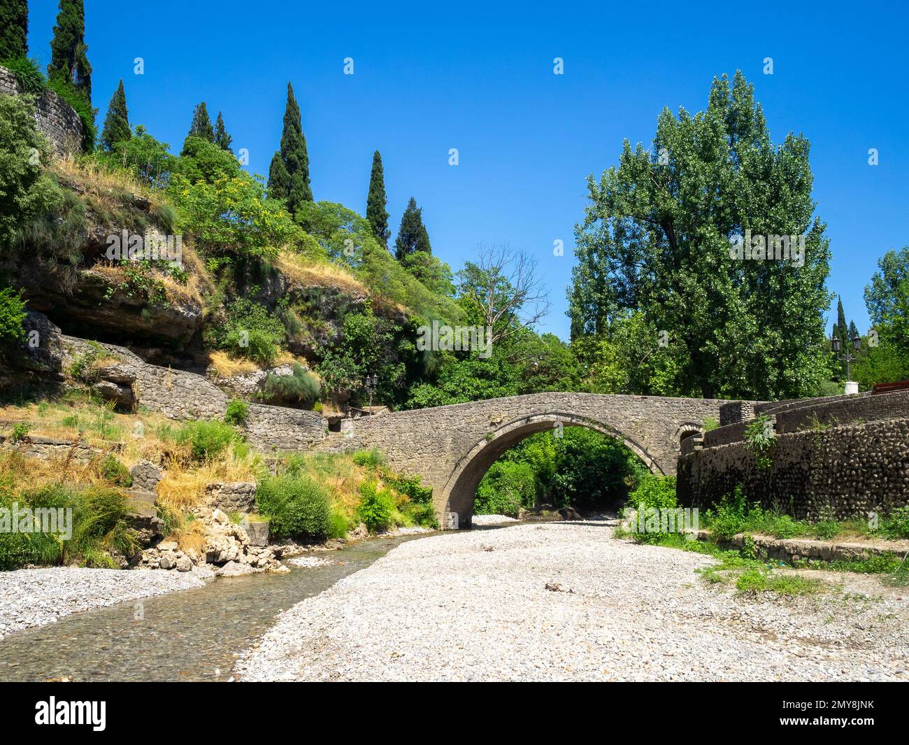 Old Ribnica River Bridge, Podgorica Stock Photo - Alamy